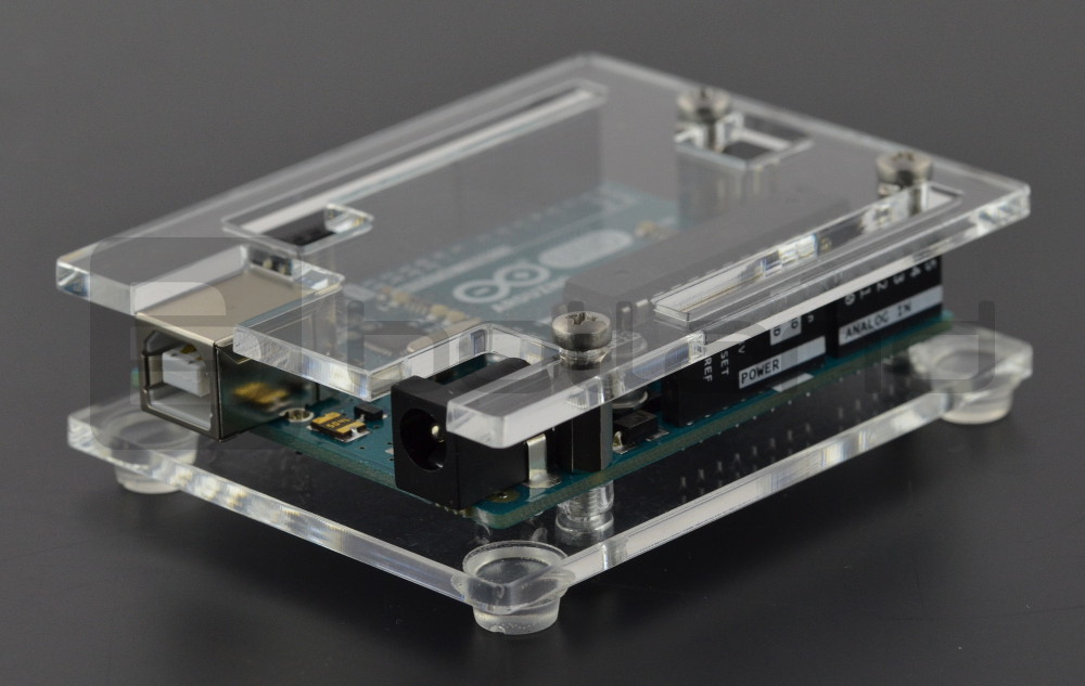 Case for Arduino Uno and Leonardo - clear_ Botland - Robotic Shop