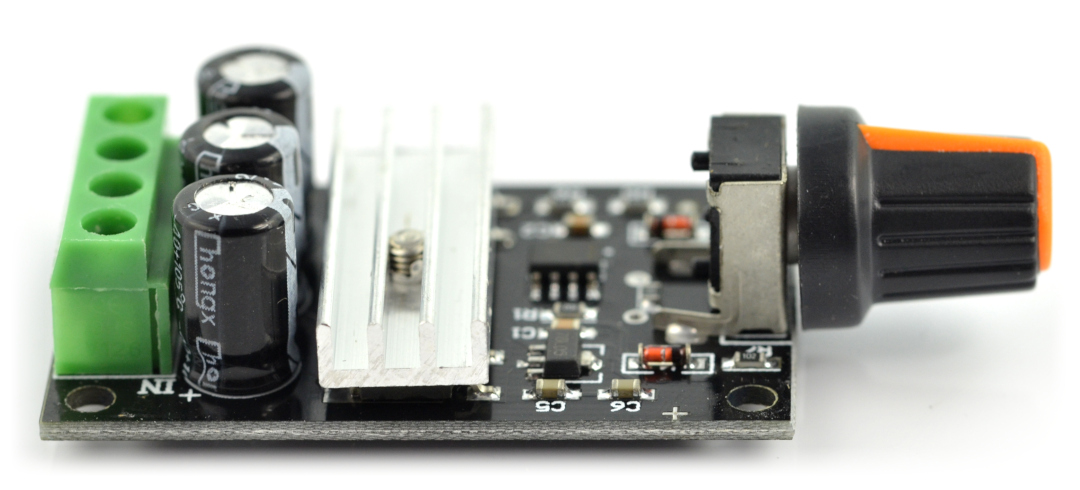 Simple DC 28V / 3A motor driver - module with knob Botland - Robotic Shop