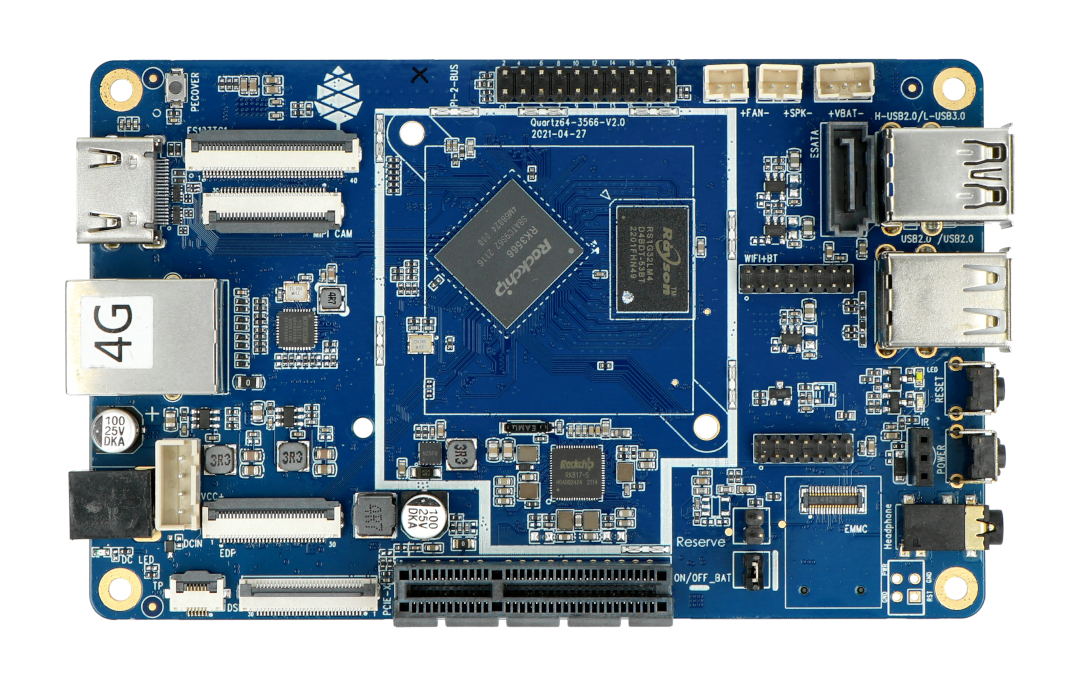 Pine64 Quartz64 Model-A - Rockchip RK3566 ARM Cortex A55 Quad-Core - 4GB RAM Botland - Robotic Shop