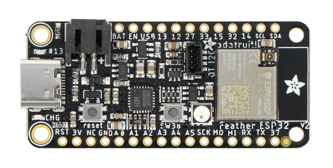 Feather ESP32 V2 w.FL Antenna - WiFi module - compatible with Arduino - Adafruit 5438 Botland ...