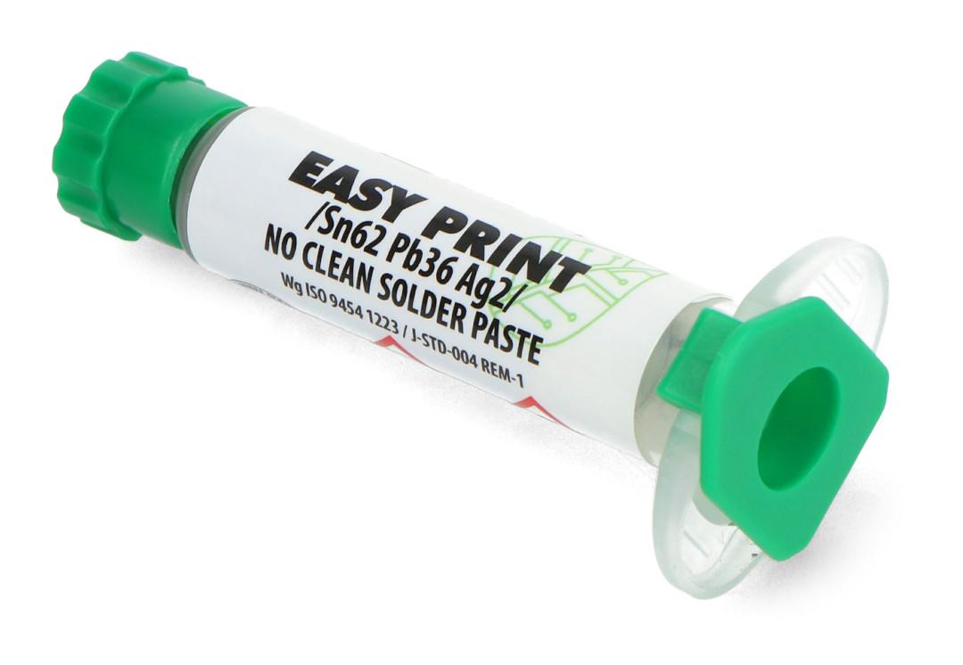 Soldering paste Easy Print Sn62 Pb36 Ag2 - 20g Botland - Robotic Shop