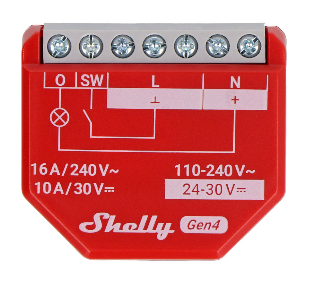 Shelly 1PM Gen4 - 1x relay WiFi/Bluetooth/ZigBee/Matter 16A - energy measurement - Android/iOS ...