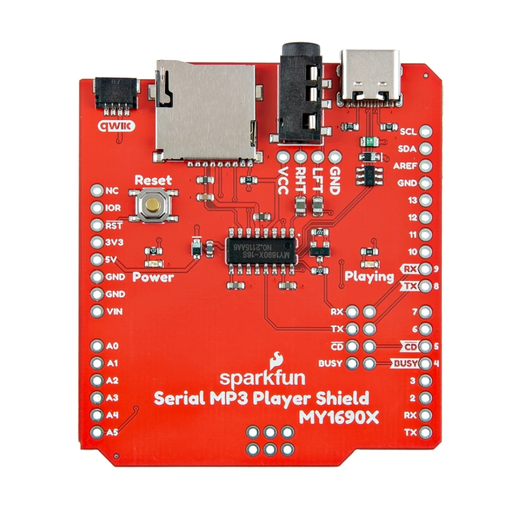 Serial Mp3 Player Shield My1690x Overlay For Arduino Sparkfun Dev 28021 Botland Robotic Shop