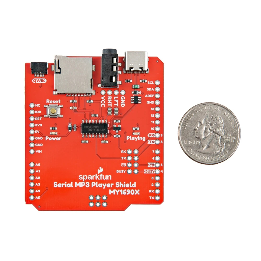 Serial Mp3 Player Shield My1690x Overlay For Arduino Sparkfun Dev 28021 Botland Robotic Shop
