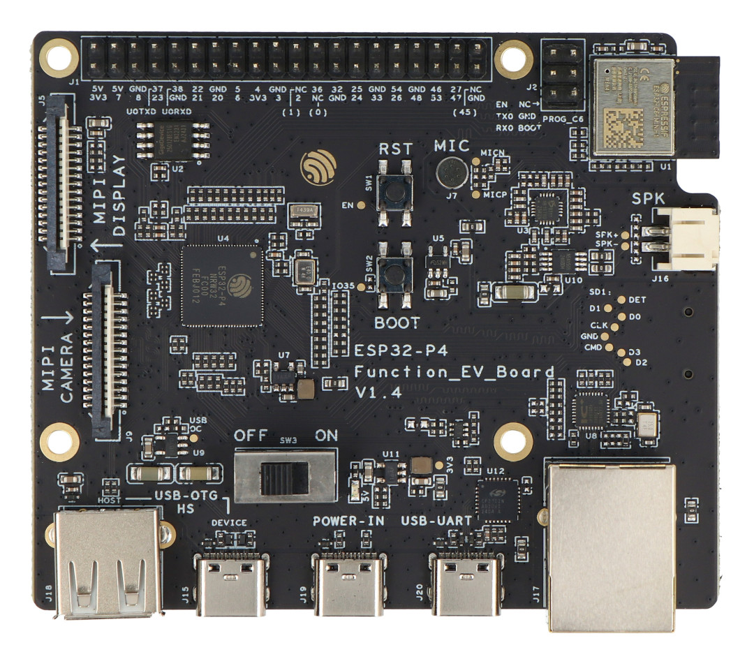 ESP32-P4-Function-EV-Board - Development kit with 7'' LCD display and 2MPx camera - WiFi ...