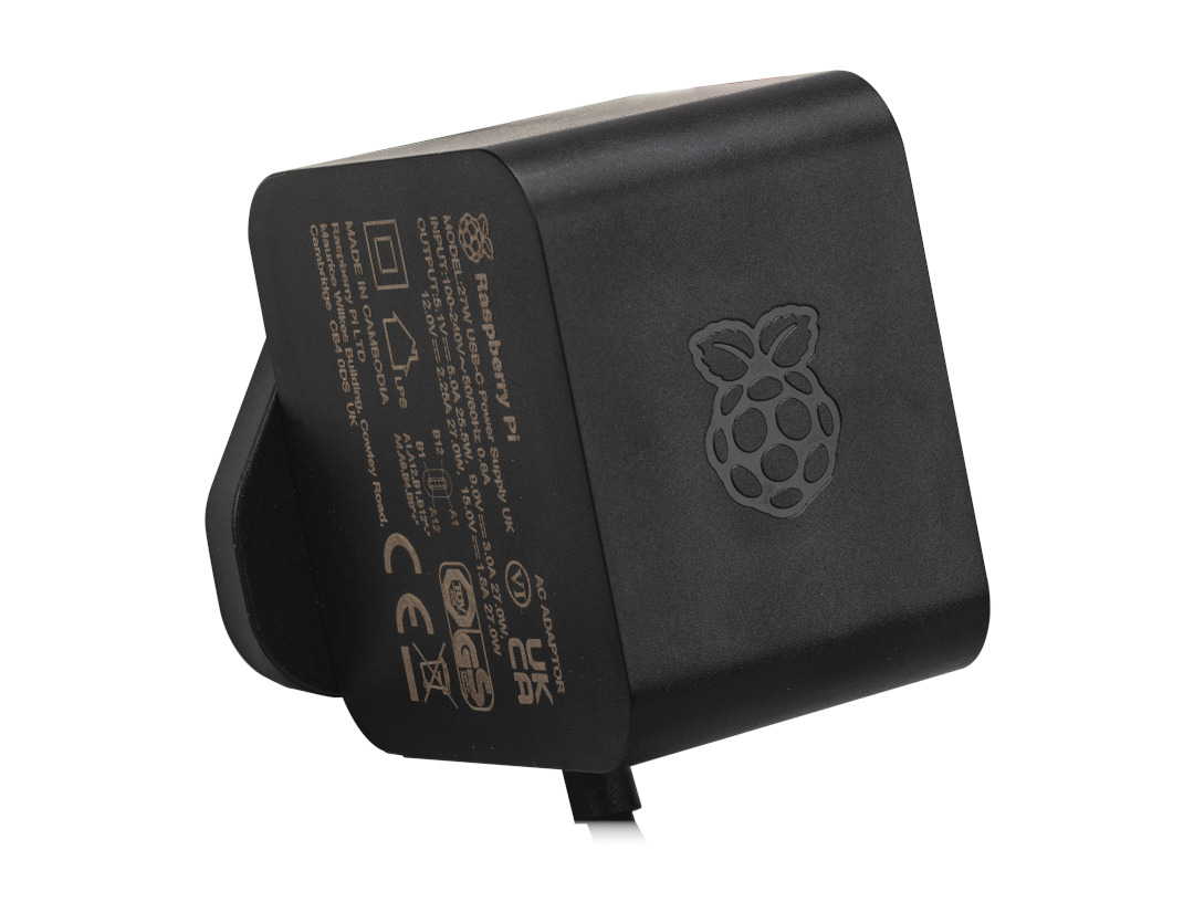 Raspberry Pi 27W USB-C Power Supply - official 5,1V / 5A PSU for ...